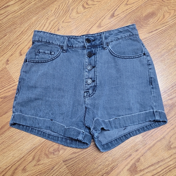 BDG | Shorts | Bdg Super High Rise Foxy Black Denim Jean Short Button ...